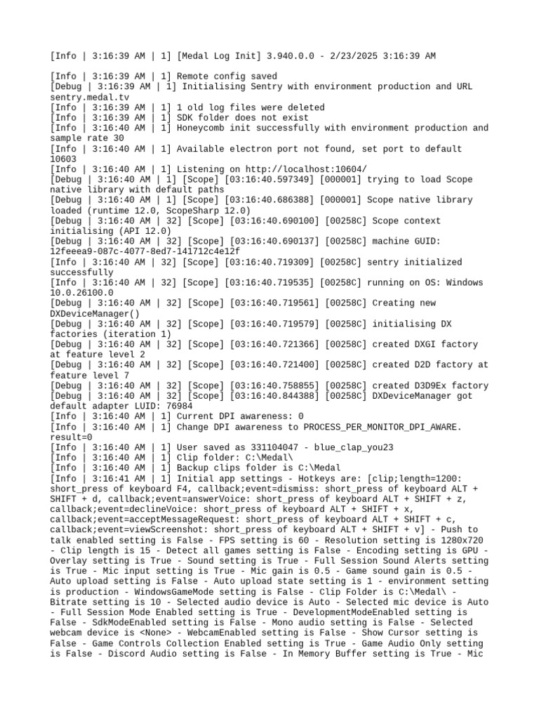 Medal Log 20250223 | PDF | Keyboard Shortcut | Graphics Processing Unit