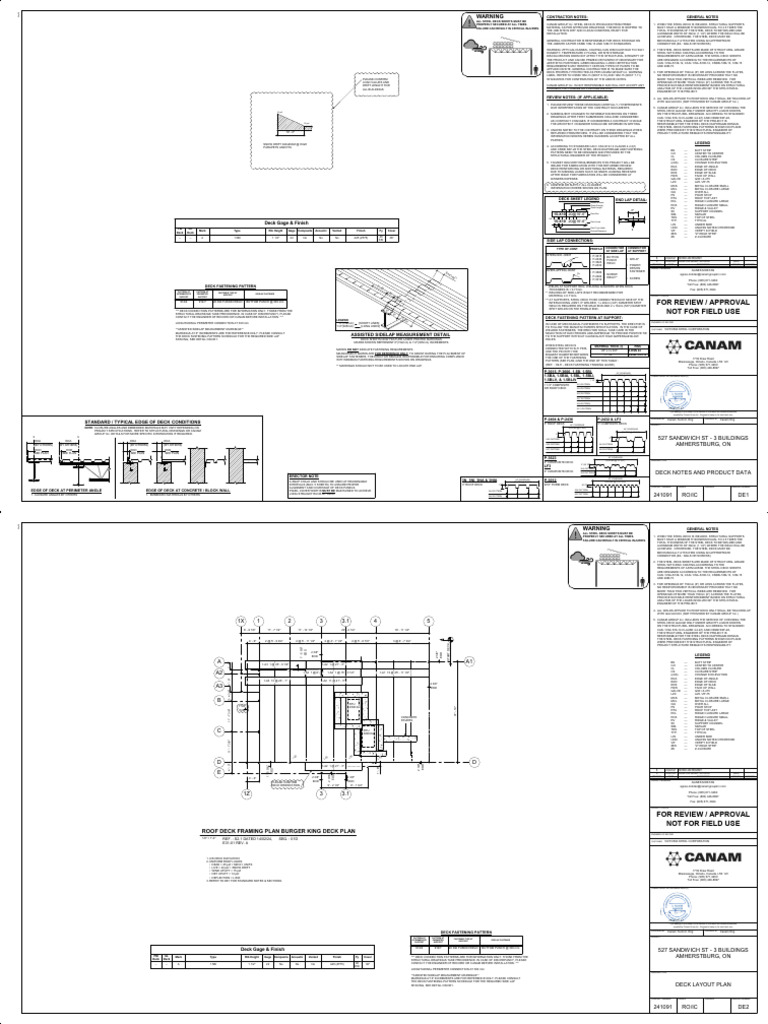 241091-Deck Drawings RR Stamp | PDF | Deck (Ship) | Welding