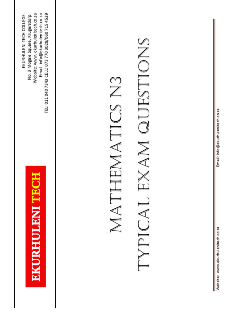 n3 Mathematics Spot On r80 | PDF | Trigonometric Functions | Equations