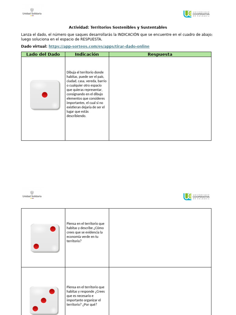 Actividad Dado | PDF