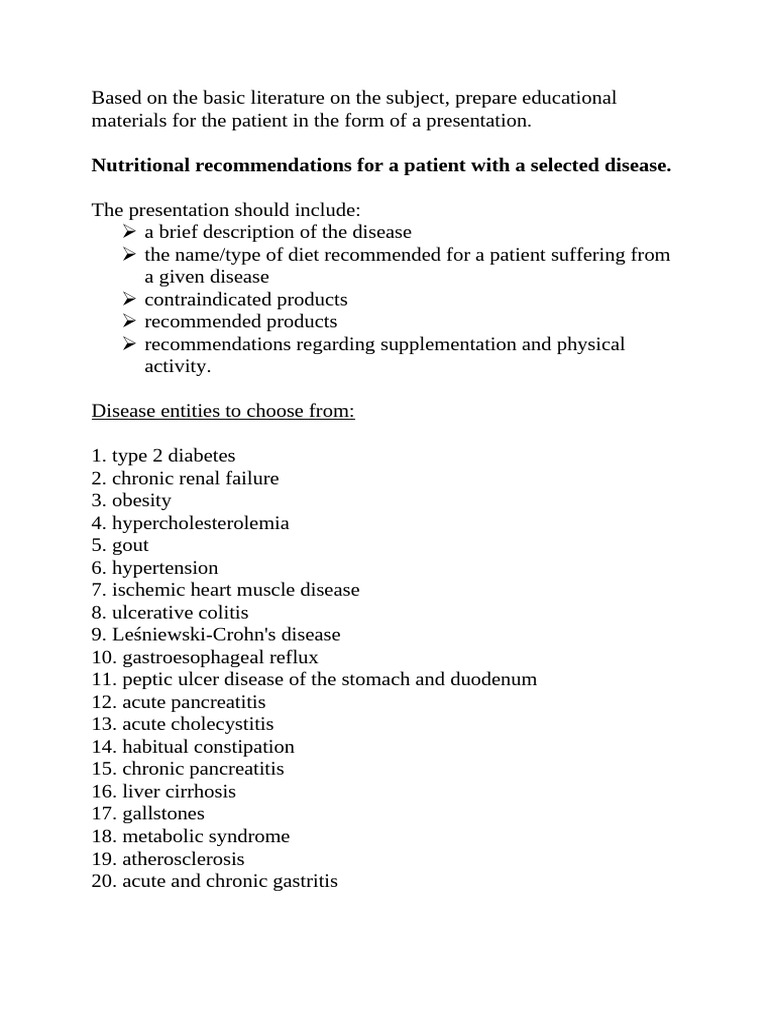 E-Learning Task - Materials For The Patient | PDF