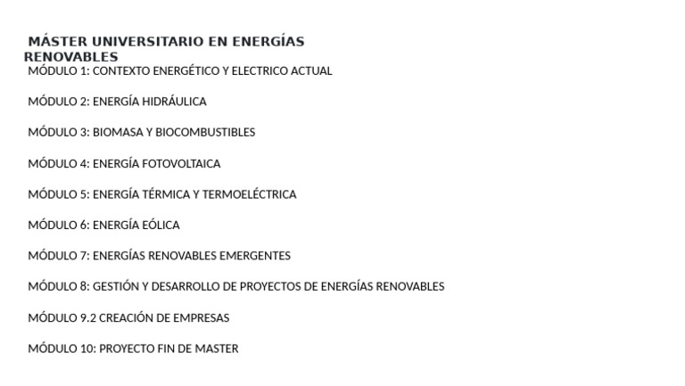 Presentacion Master | PDF