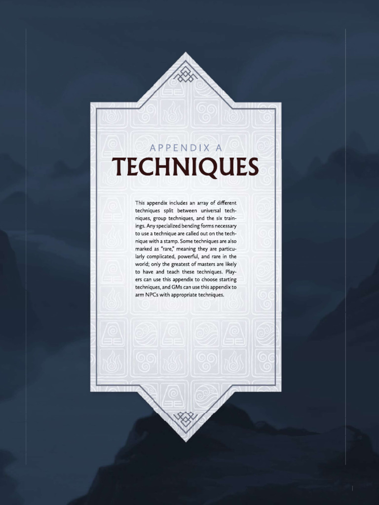 Avatar Legends - Techniques | PDF