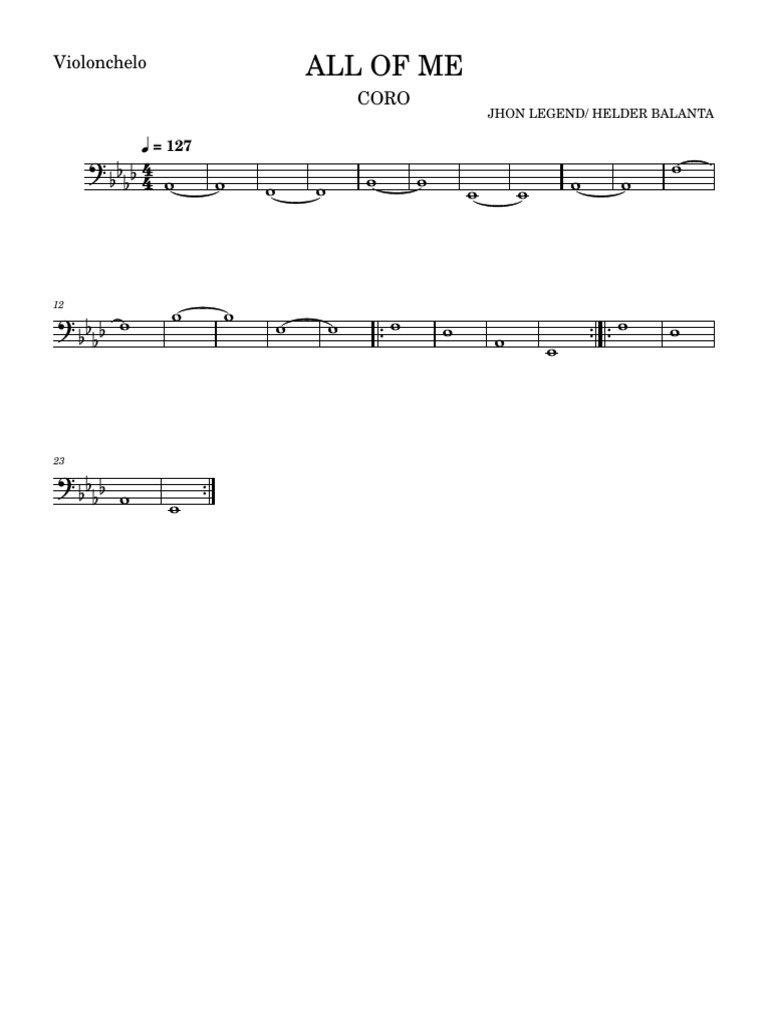 ALL of ME-Violonchelo | PDF