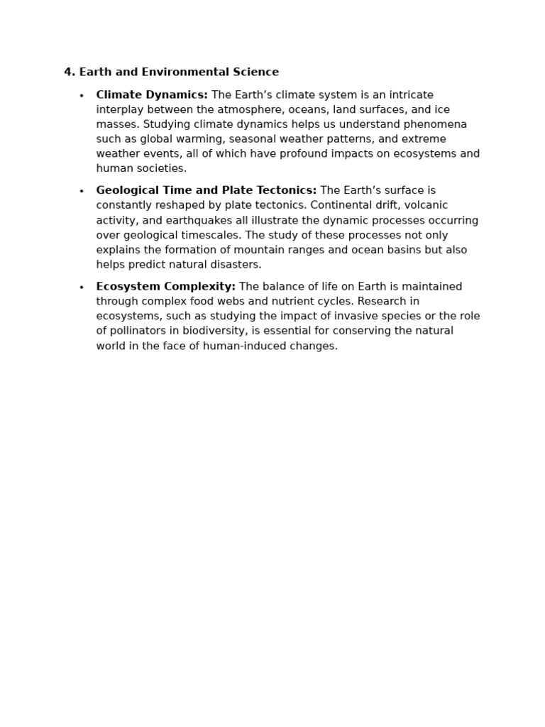 Earth Science: Climate, Tectonics, Ecosystems | PDF