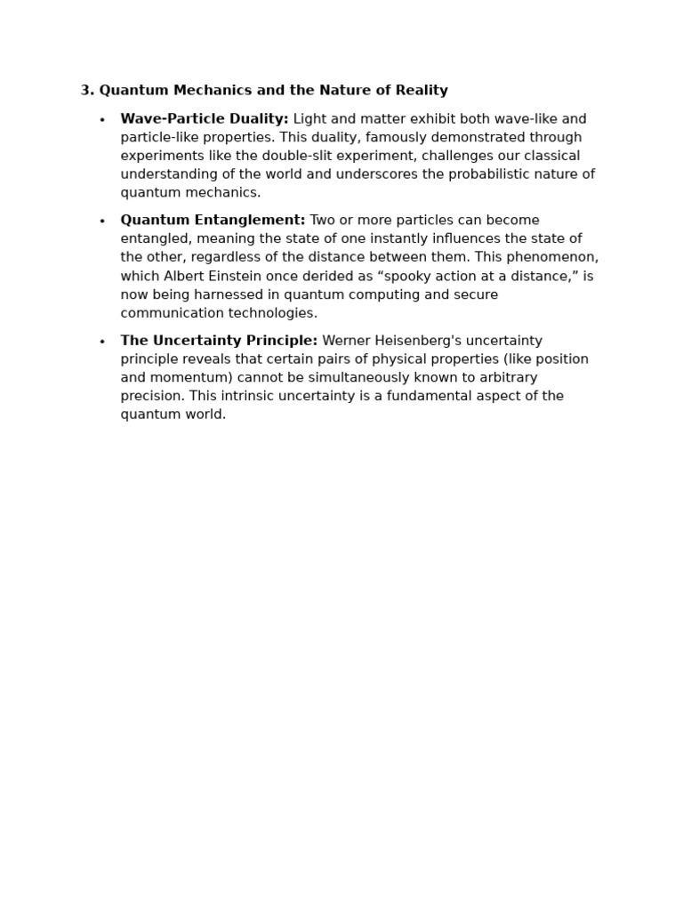 Quantum Mechanics and The Nature of Reality | PDF