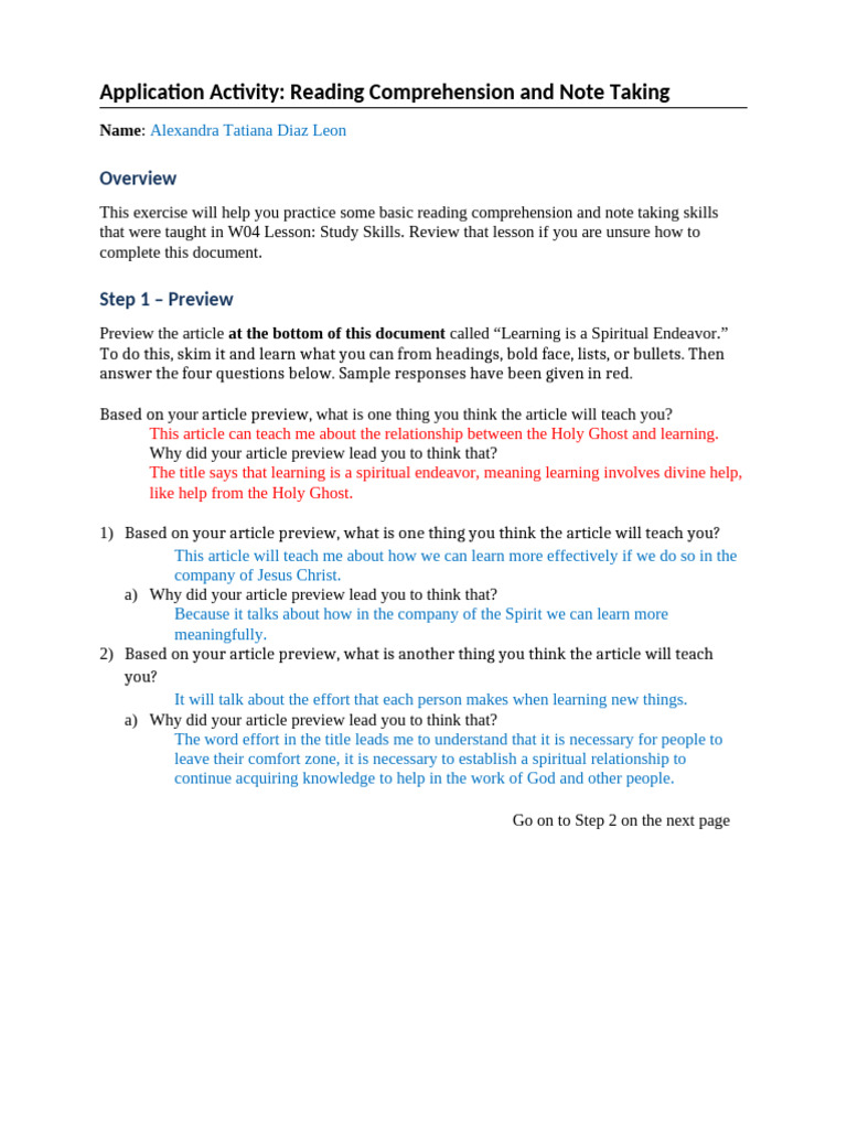 pc103 W04 Document Applicationactivityreadingnotes Template | PDF ...