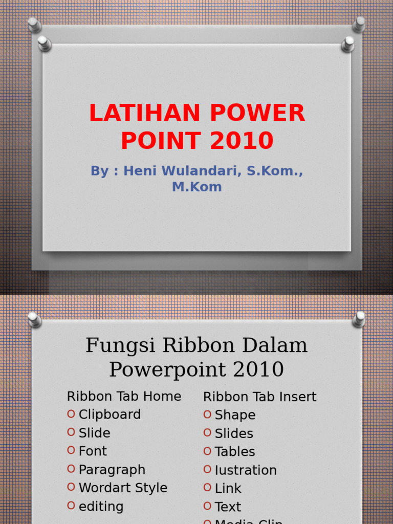 Latihan Power Point 2010 | PDF