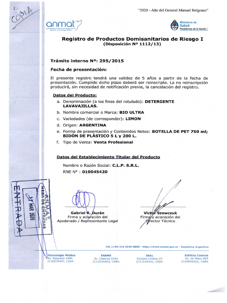 Anmat Bio Ultra | PDF