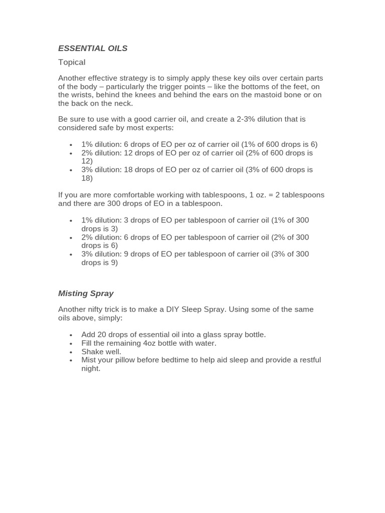 Essential Oils | PDF