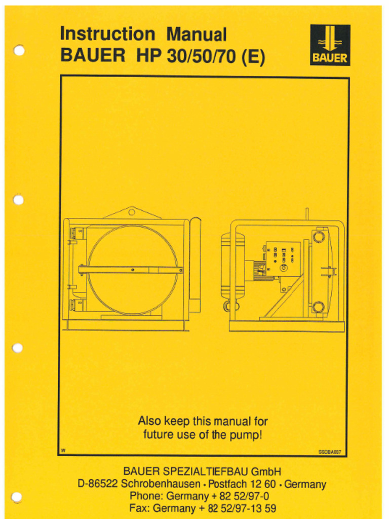 Bomba Bauer Manual HP30-50-70 - en | PDF