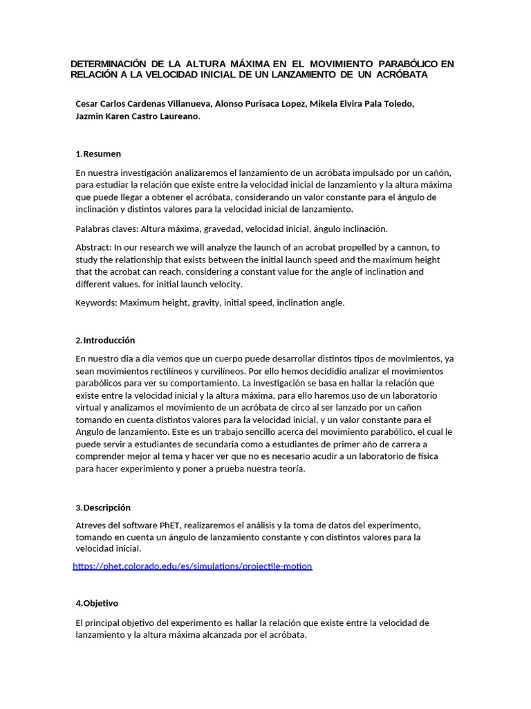 Avance de Proyecto Final 2 | PDF | Fuerza | Ciencias fisicas