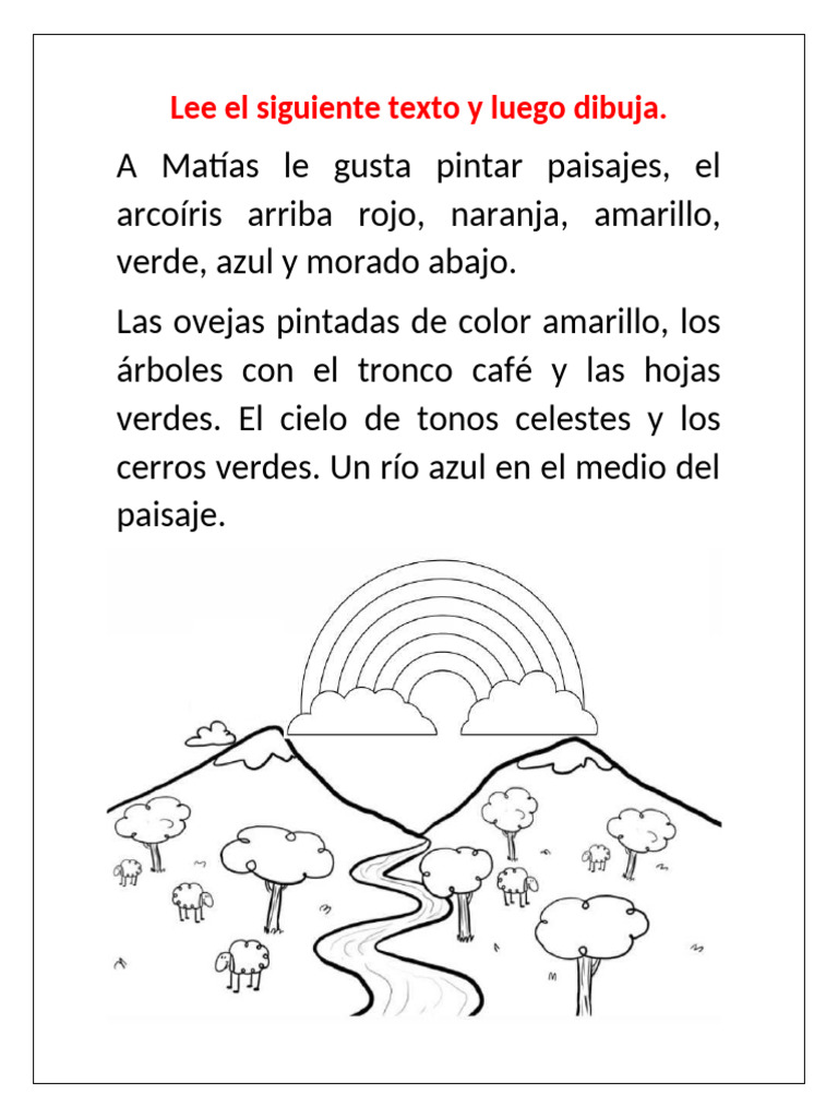 Lee y Dibuja: Actividades Creativas | PDF