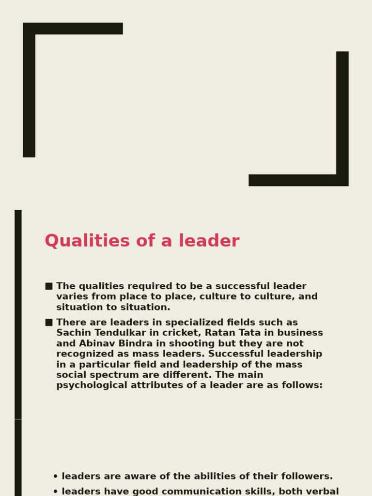 Essential Leadership Qualities and Theories | PDF | Leadership ...