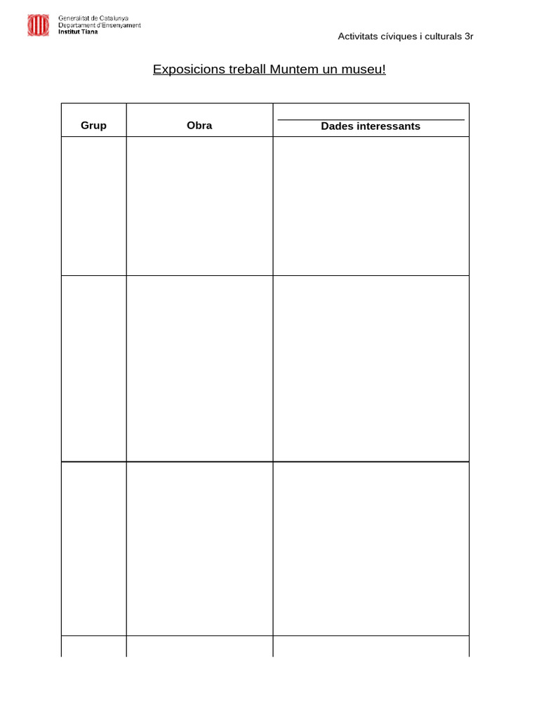 Graella Exposicions | PDF