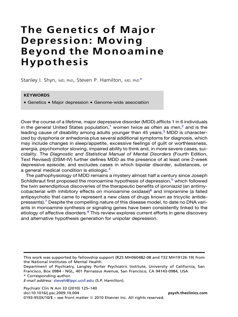The-Genetics-of-Major-Depression--Moving-Beyond-th | PDF | Major ...