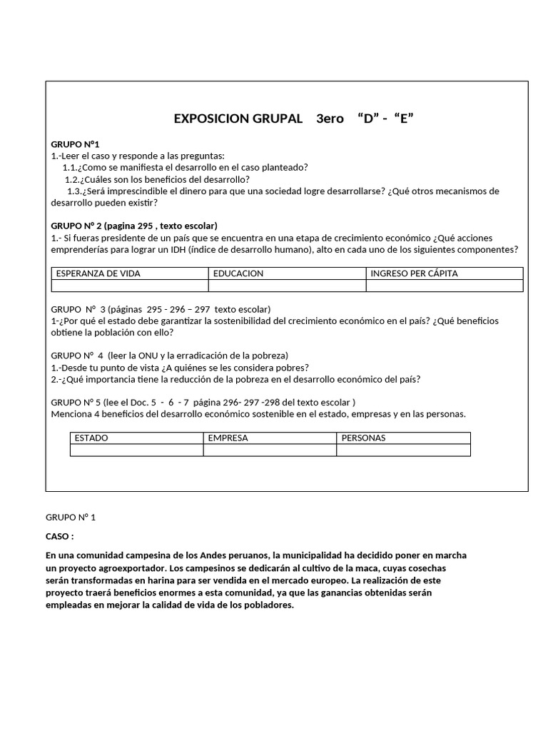 Exposicion Grupal 3ero e | PDF