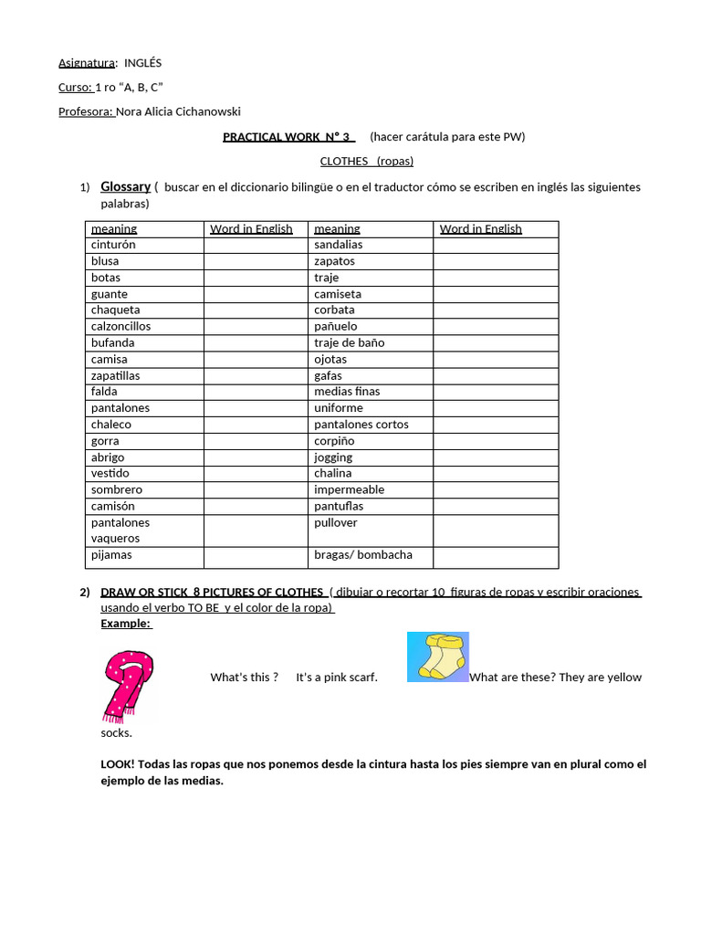 Traductor de Ropa y Cuerpo en Inglés | PDF | Ropa | Moda