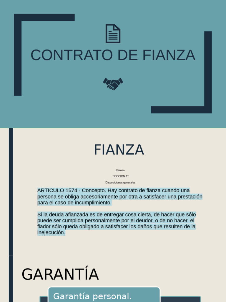 Contrato de Fianza | PDF | Garantía | Pagos