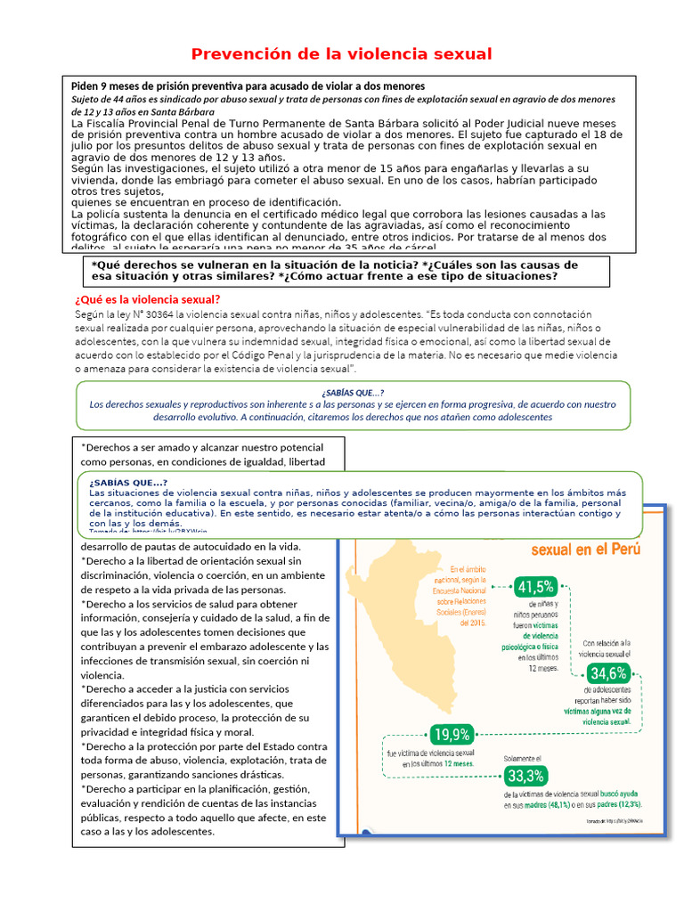 Prevención de La Violencia Sexual | PDF | Violación | Abuso sexual