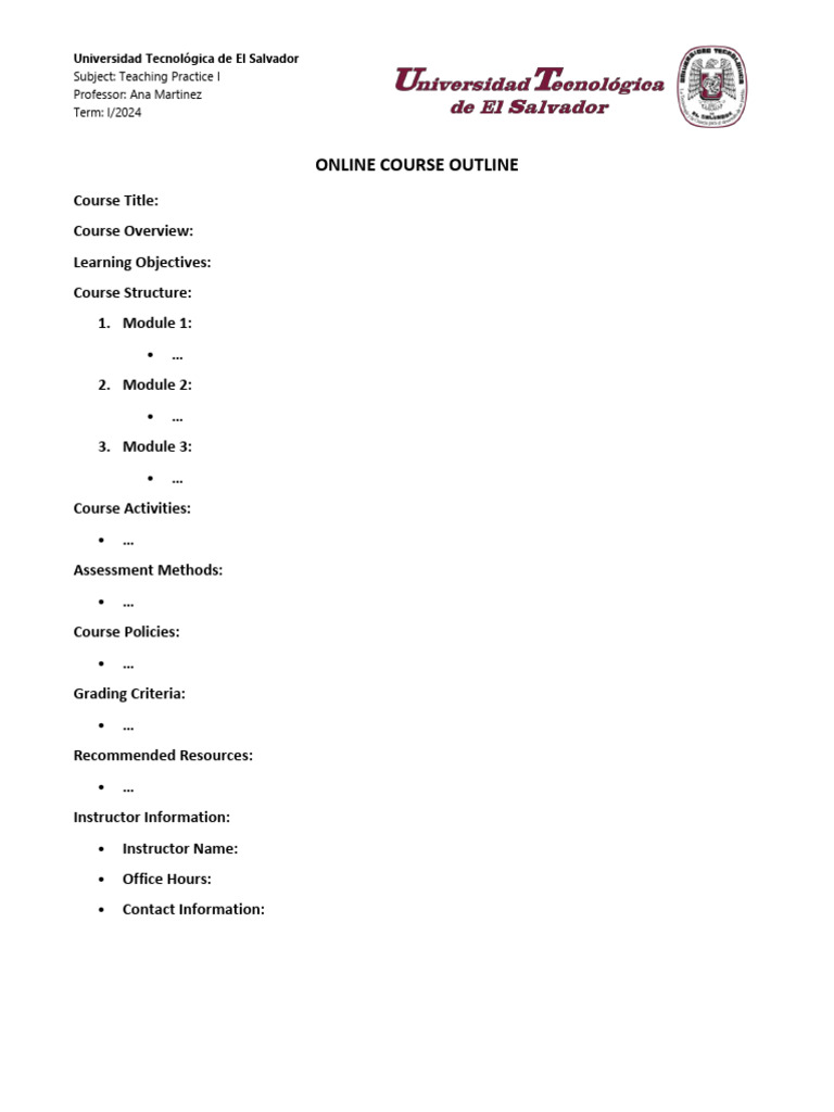 Online Course Outline | PDF | Digital Marketing | Marketing