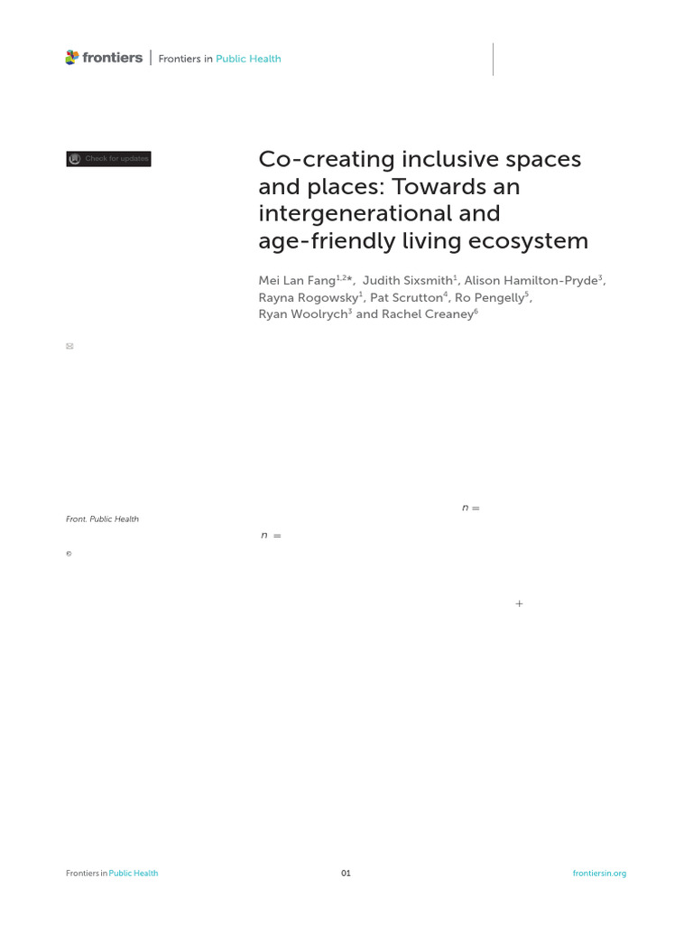 Intergenerational Age-Friendly Ecosystems | PDF | Community | Ecology