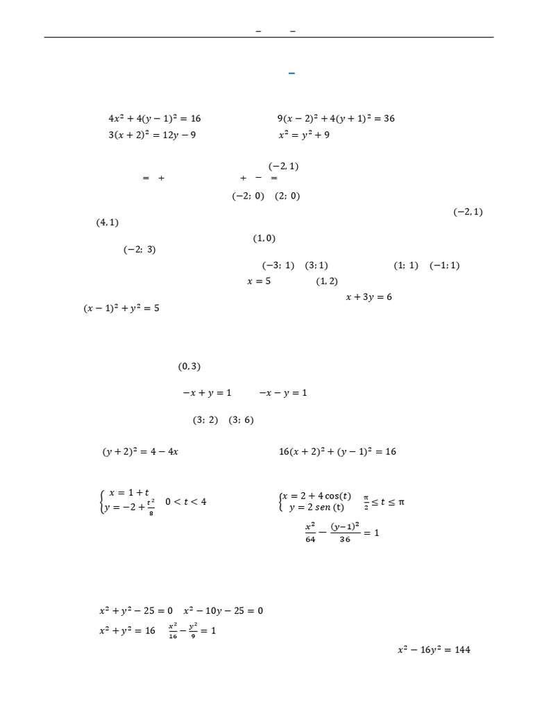 Mii 2025 - TP Conicas - Temario | PDF | Elipse | Geometría diferencial