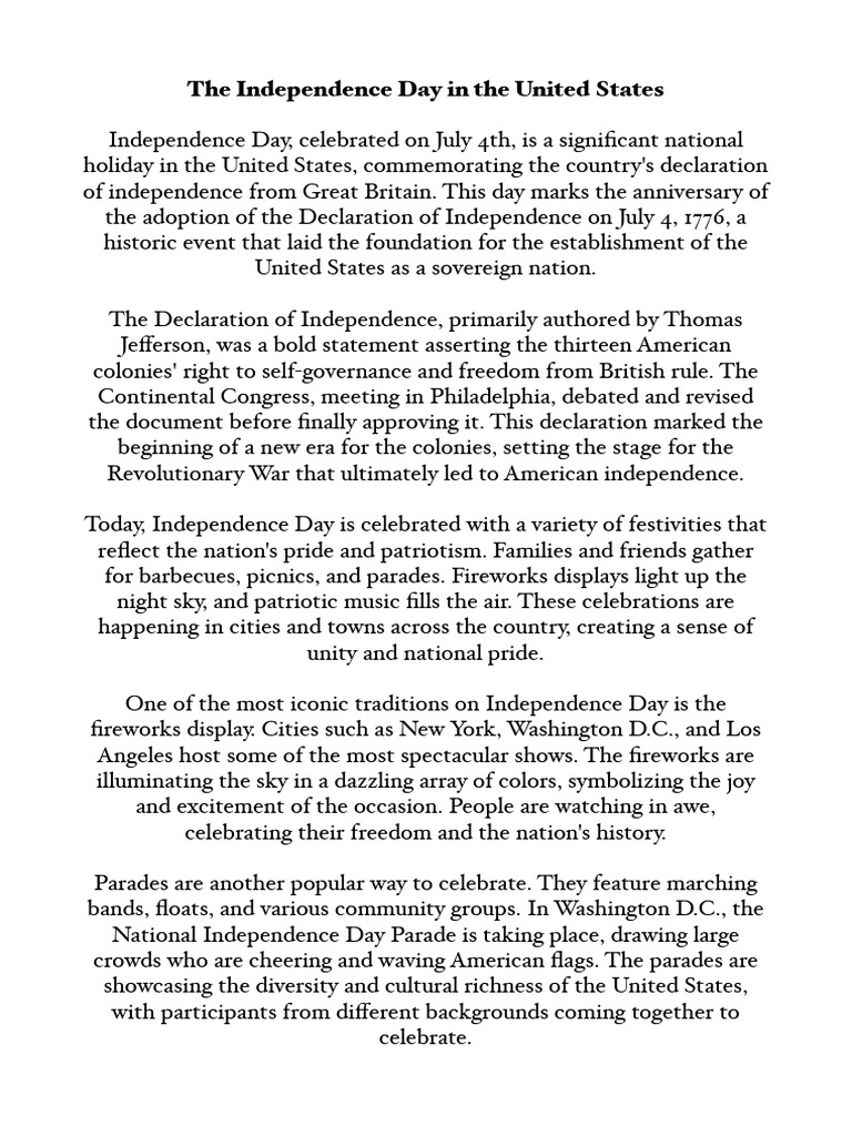 Commemorating the Declaration of Independence | PDF | Independence Day ...