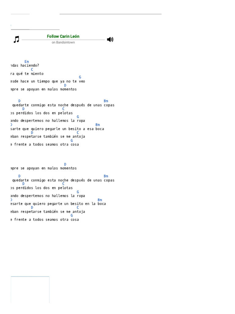 Letra y acordes de "De Compas" Carin León | PDF