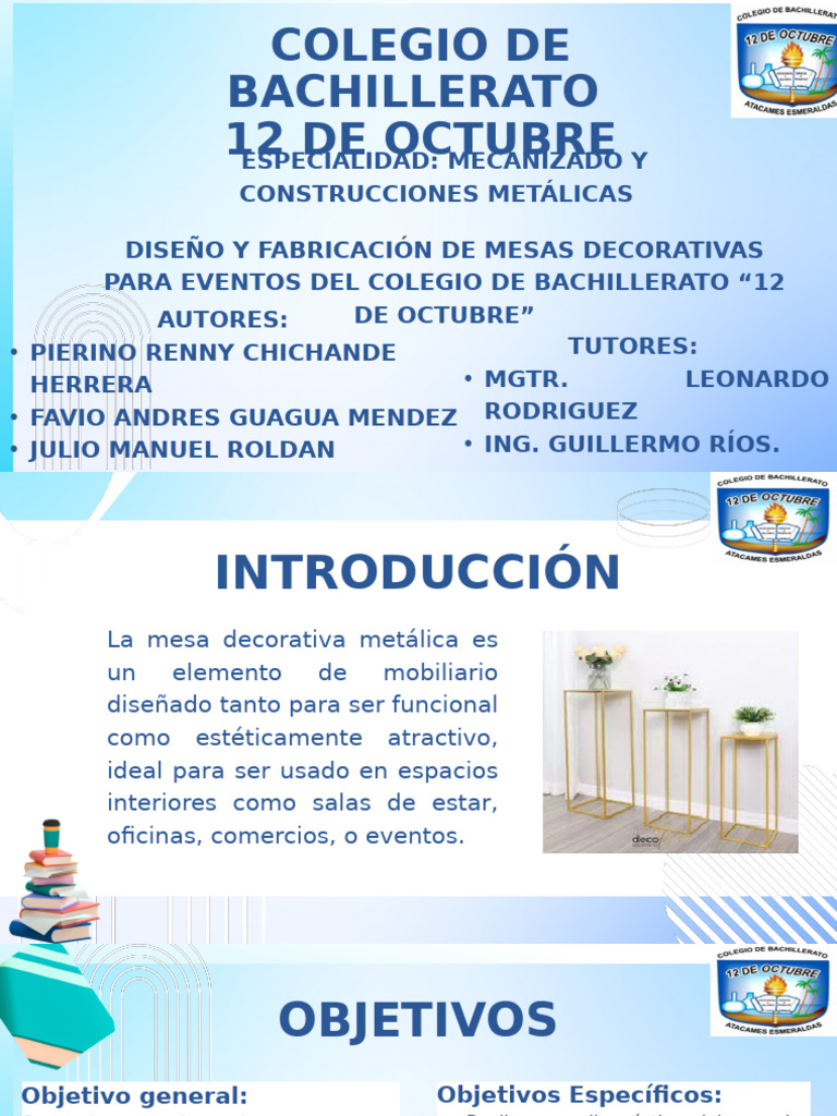 DIAPOSITIVAS MESAS 1 | PDF | Soldadura | Construcción