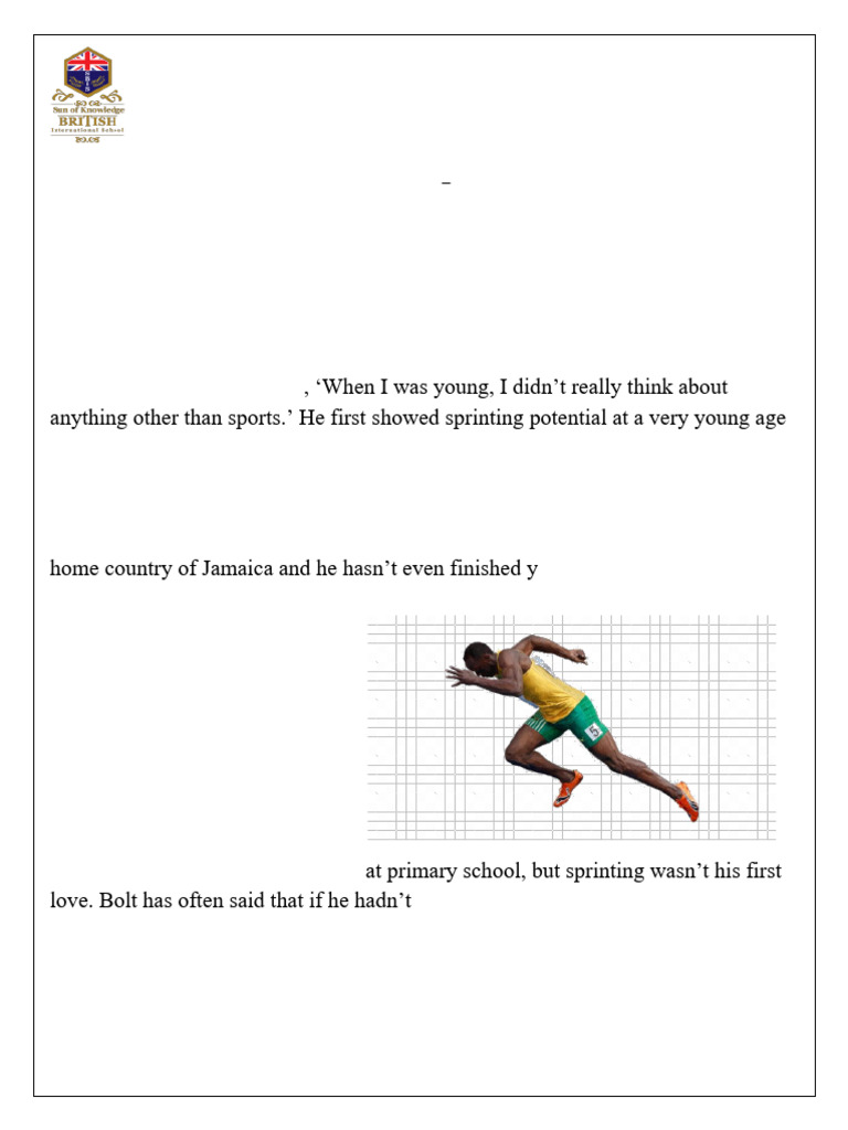 Usain Bolt: Journey to Sprinting Greatness | PDF | Sports | Sport Of ...