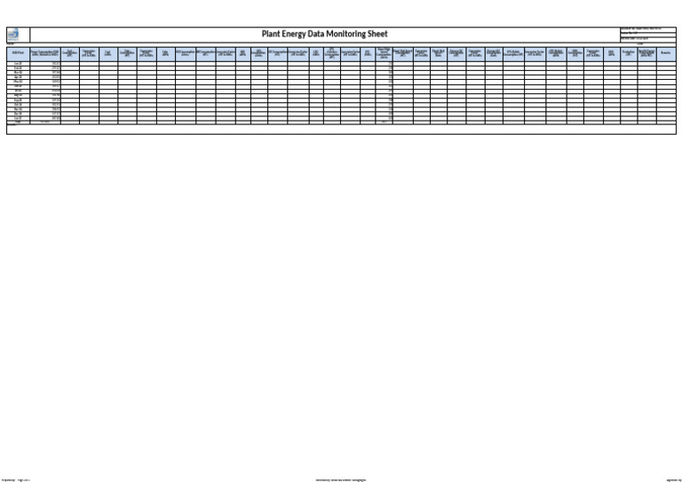 FR-30 Plant Wise Energy Data Monitoring Sheet (1) | PDF | Liquefied ...