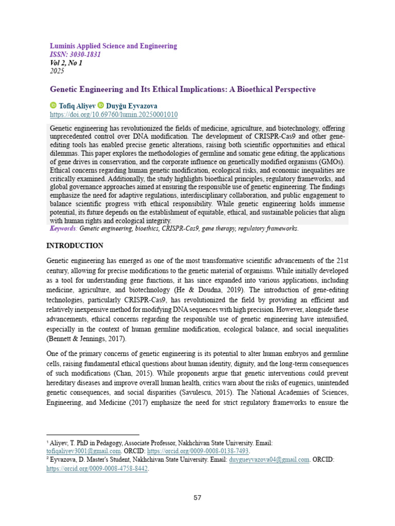 Genetic_Engineering_and_Its_Ethical_Implications_A | PDF | Genetic ...