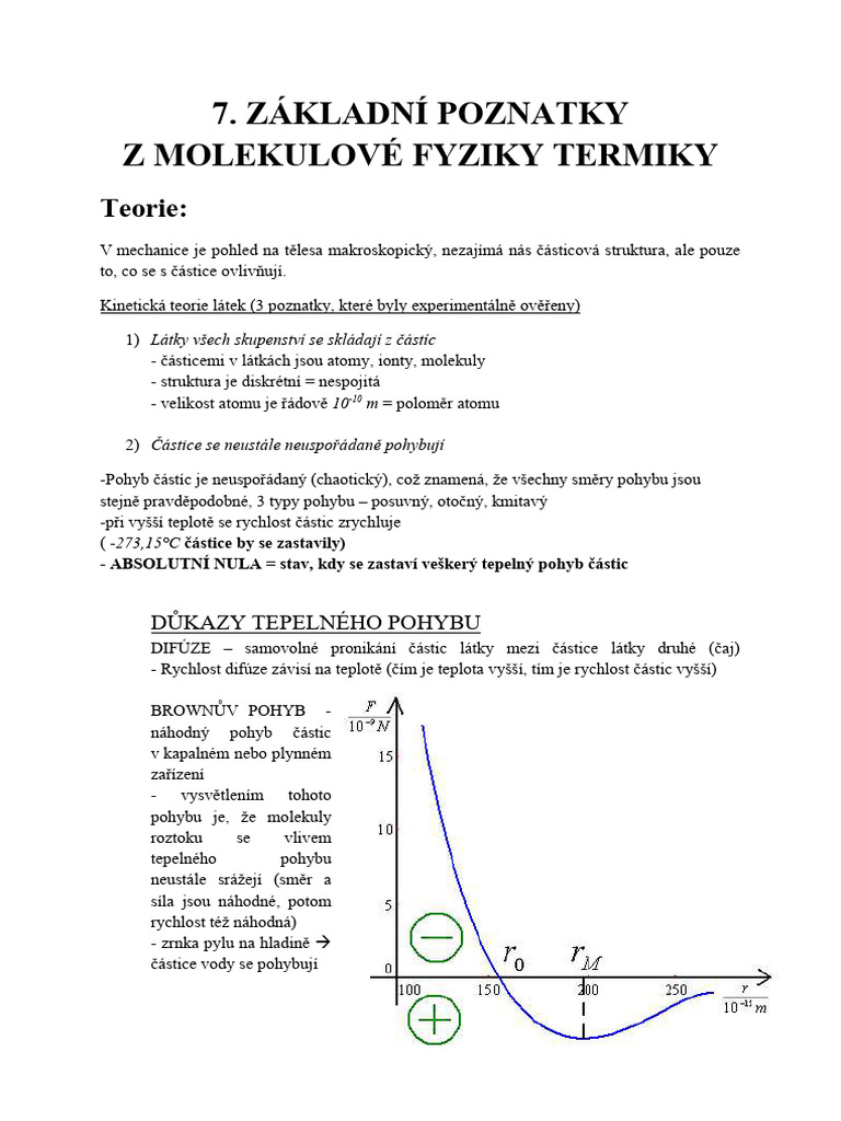 7 - základní poznatky z molekulové fyziky a termiky | PDF