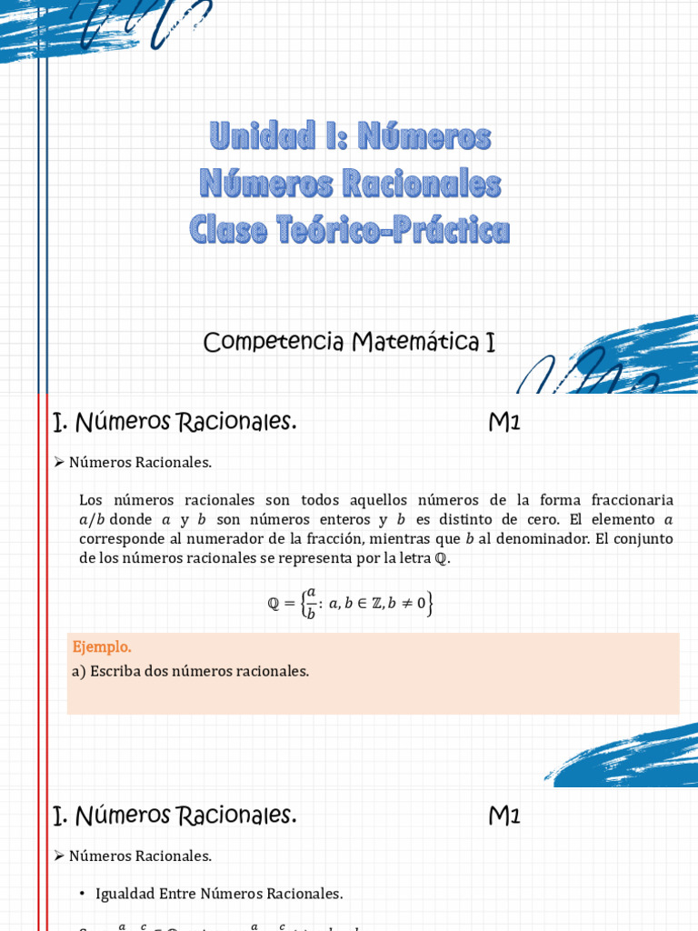 CT1.2 - M1 - Números Racionales | PDF | Número racional | Decimal