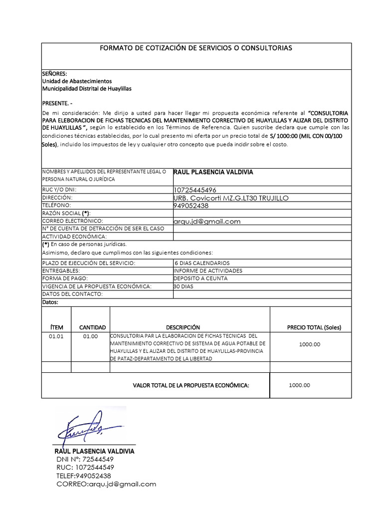 Anexo 008 Cotizacion | PDF