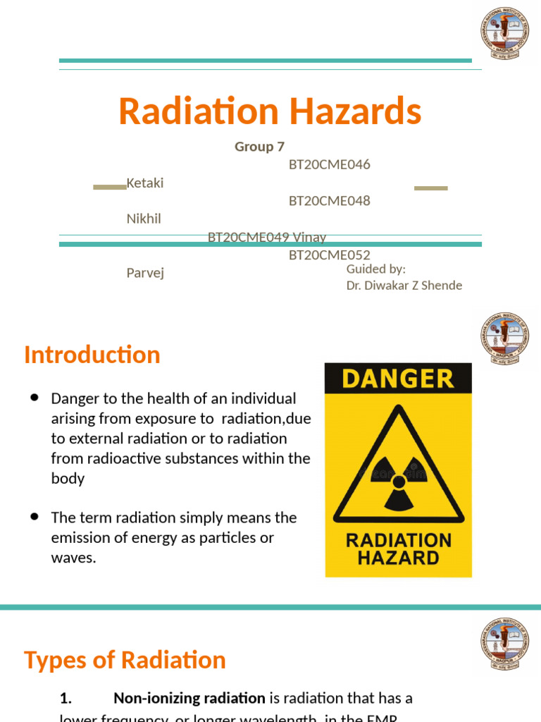 Group 7 - Radiation Hazards | PDF | Radiation | Radioactive Waste