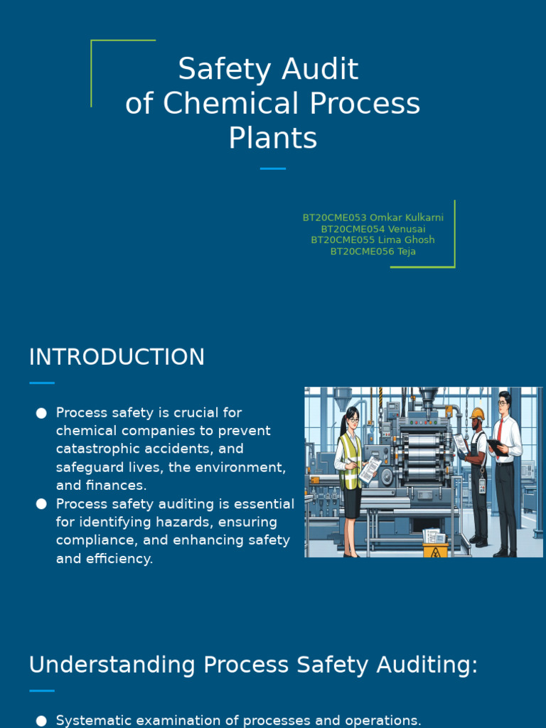 Group 8 - Safety Audit of Chemical Process Plants | PDF | Occupational ...