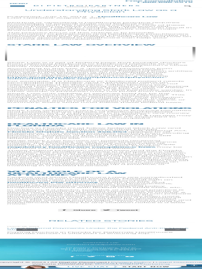 Understanding Stark Law As A Physician - What You Need To Know | PDF ...