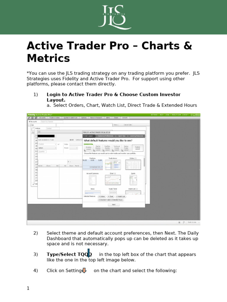 Setting Up Active Trader Pro Charts | PDF | Software | Computing