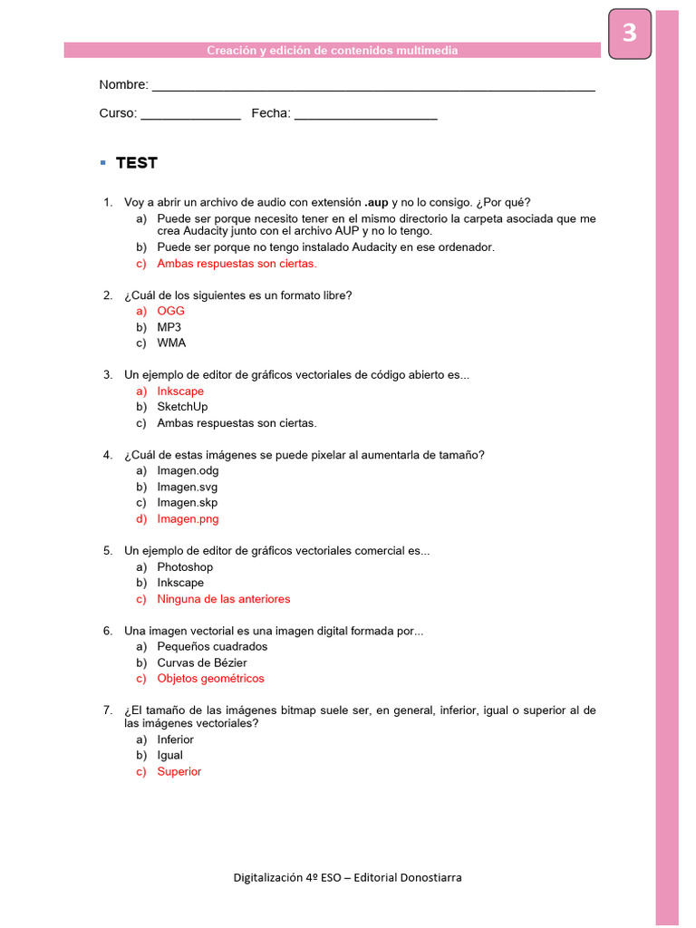 UD03 Examen Solucion DIGITALIZACION 4 | PDF | Códec | Vídeo