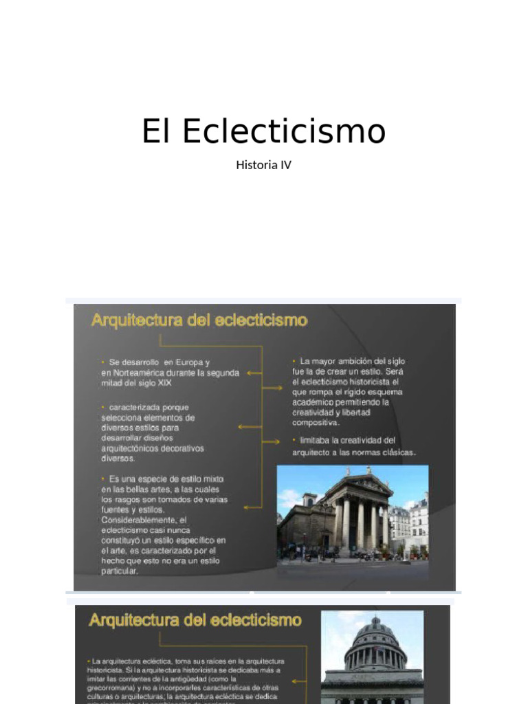 5 El Eclecticismo | PDF