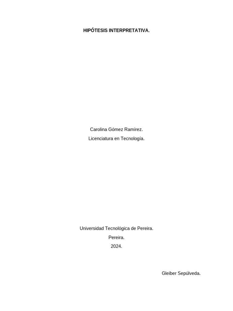 Hipótesis Interpretativa | PDF | Los símbolos