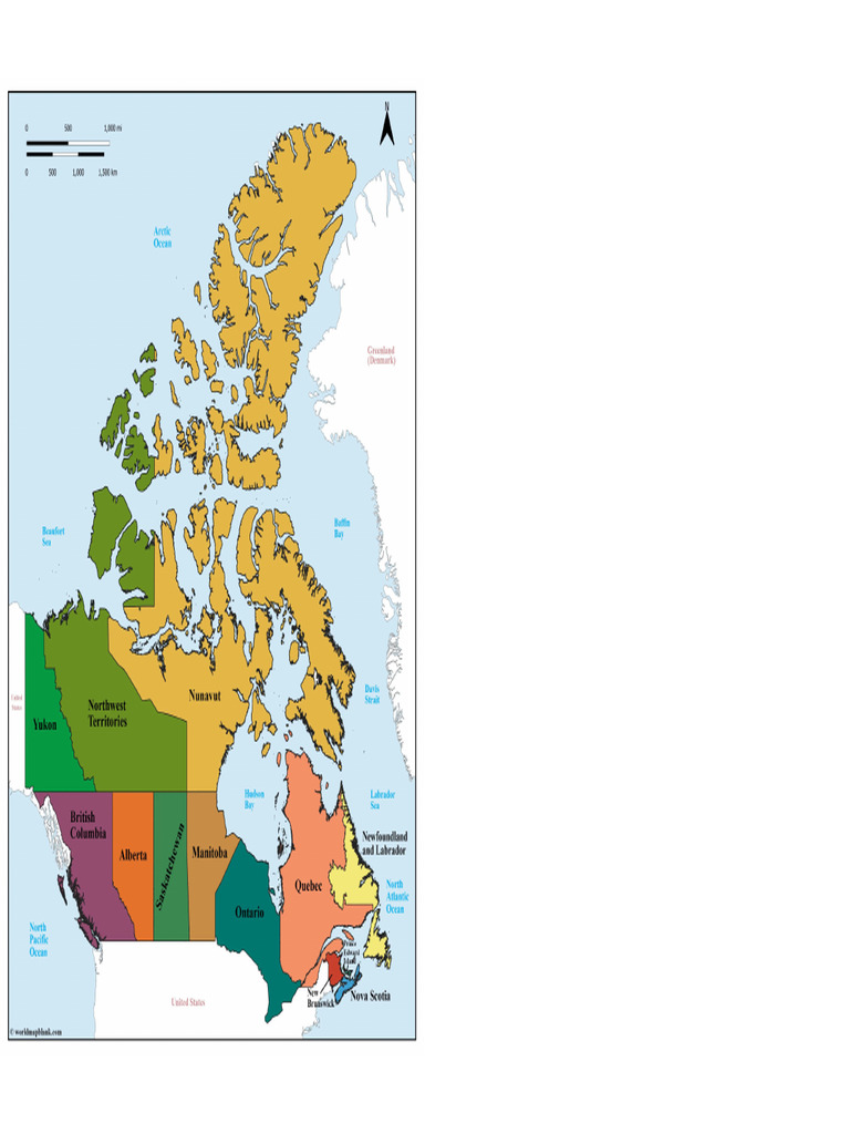 Map of Canada Provinces A5 | PDF