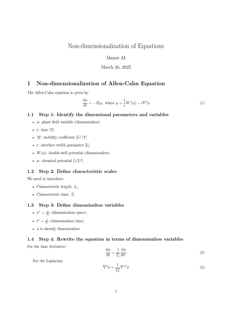 8 8 Nondimensionalization | PDF | Navier–Stokes Equations | Diffusion