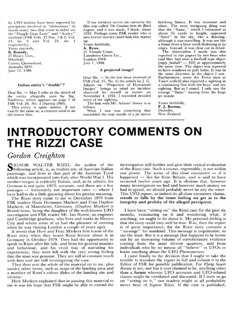 Rizzi,UFOs 1968,Italian Dolomites,FSR80V26N3 | PDF