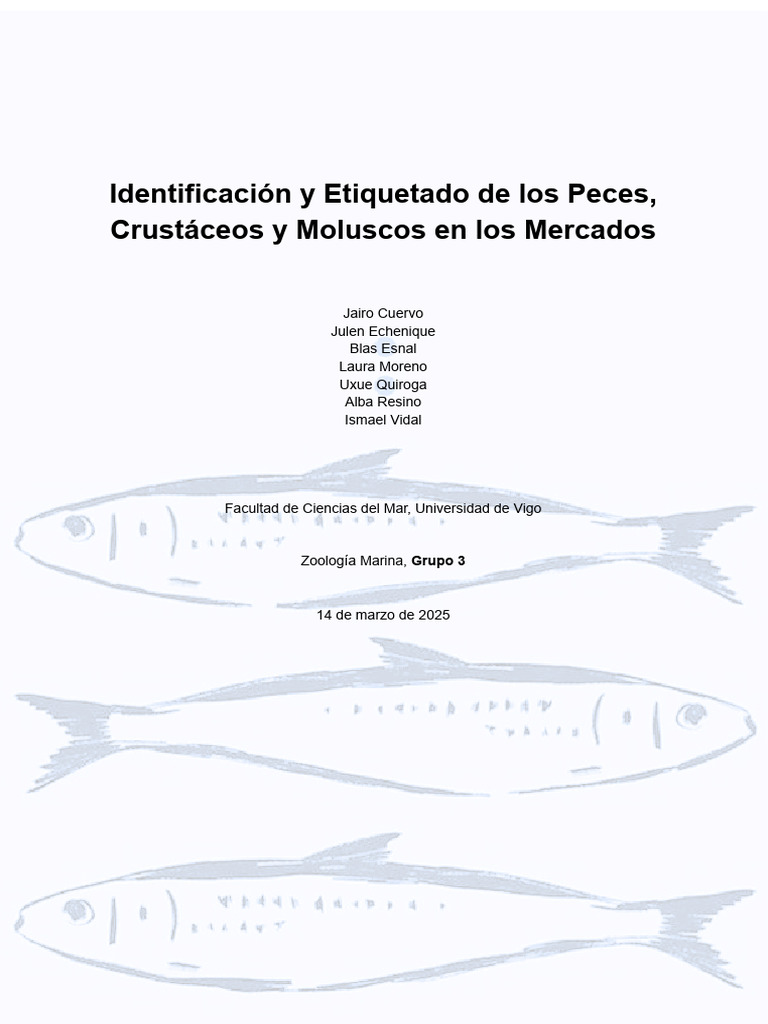 Etiquetado de Pescados y Mariscos | PDF | Pescado