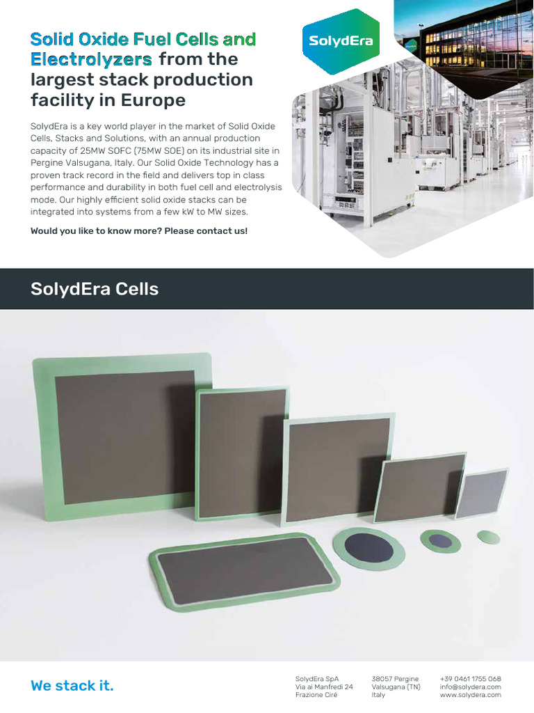 Solid Oxide Fuel Cells & Electrolyzers | PDF | Solid Oxide Fuel Cell ...