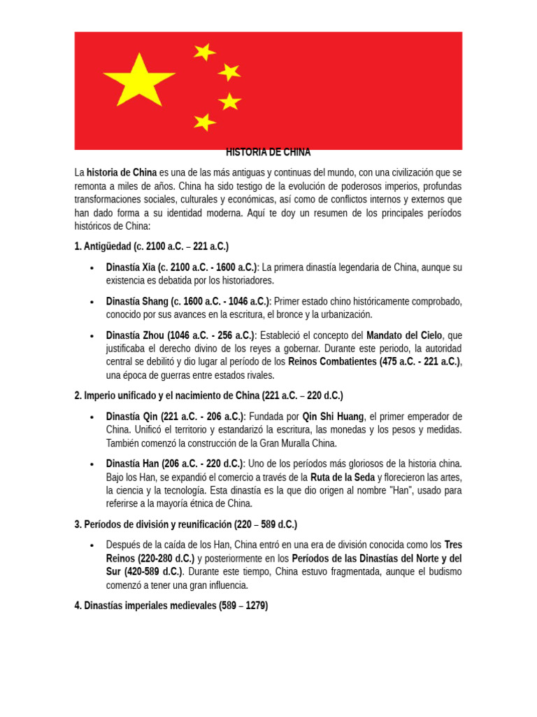 Historia de China | PDF | China | Política mundial