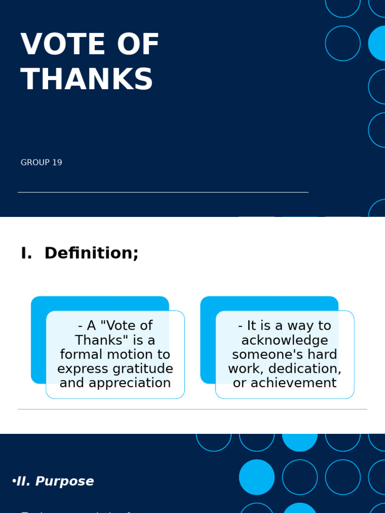 Effective Vote of Thanks Guide | PDF | Learning | Psychology